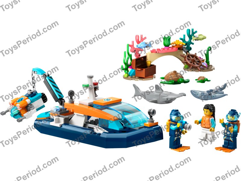 LEGO 60377 Explorer Diving Boat Set Parts List