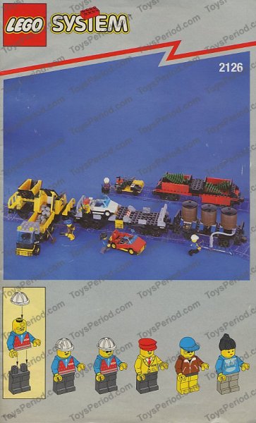 LEGO 2126 Train Cars Instructions and Parts List
