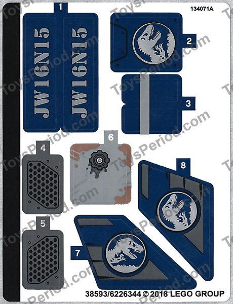 LEGO Sets with Part 75928stk01 Sticker Sheet for Set 75928 - (38593/ ...