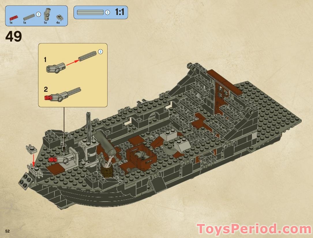 LEGO 4184 The Black Pearl Instructions and Parts List