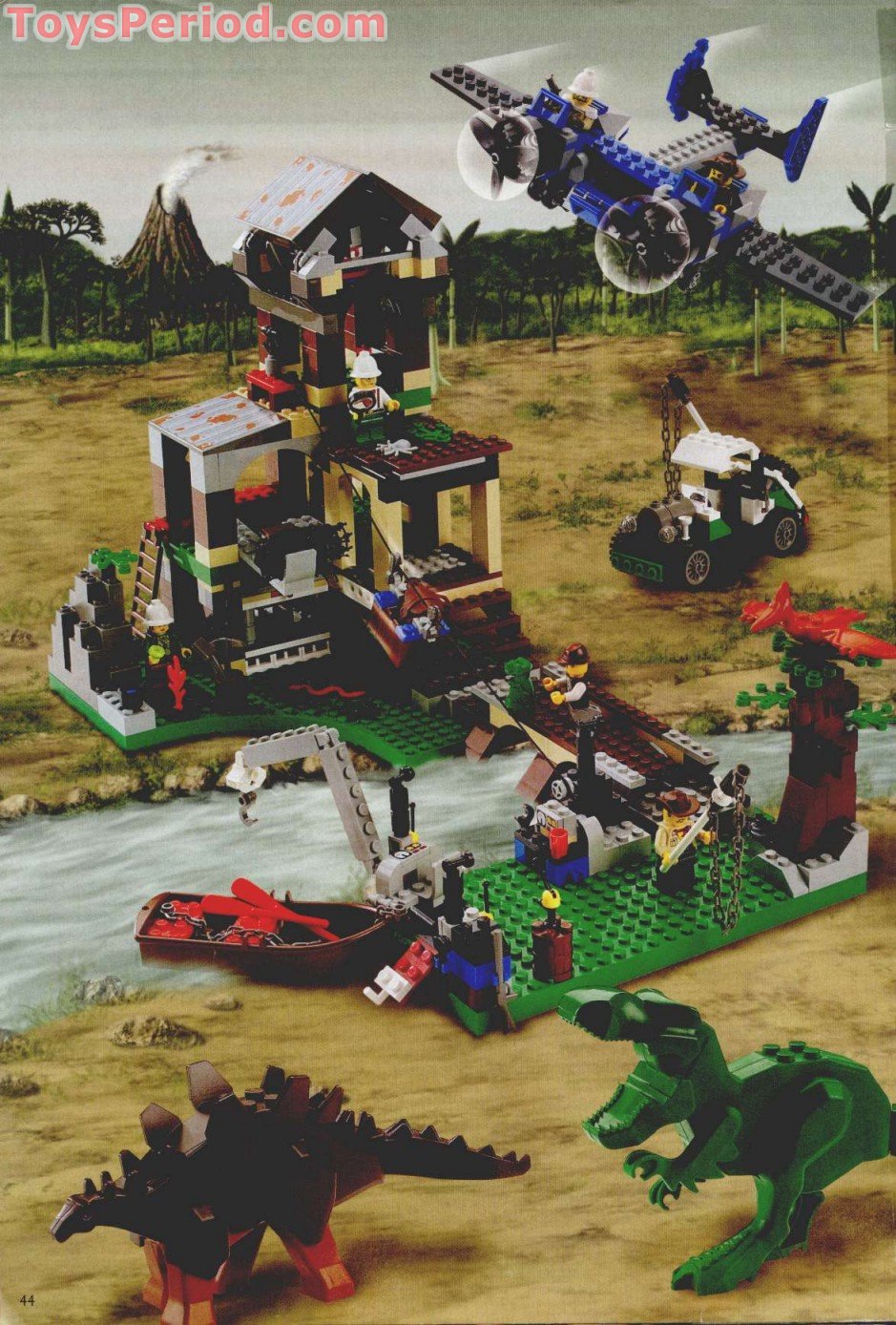 LEGO 5987 Dino Research Compound Instructions and Parts List