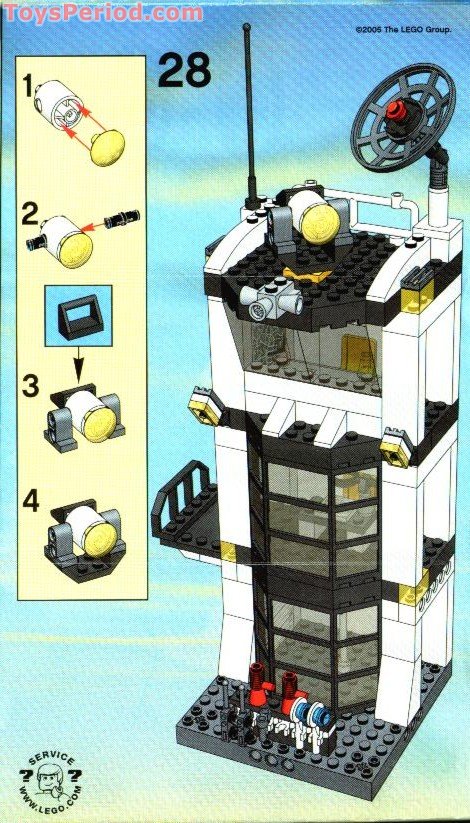 LEGO 7237-1 Police Station - with Light-Up Minifig Set Parts Inventory ...