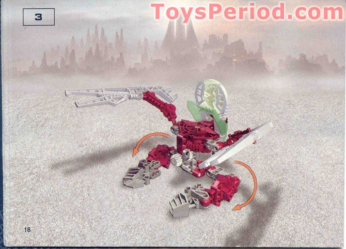 LEGO 8614-1 Vahki Nuurakh Instructions and Parts List