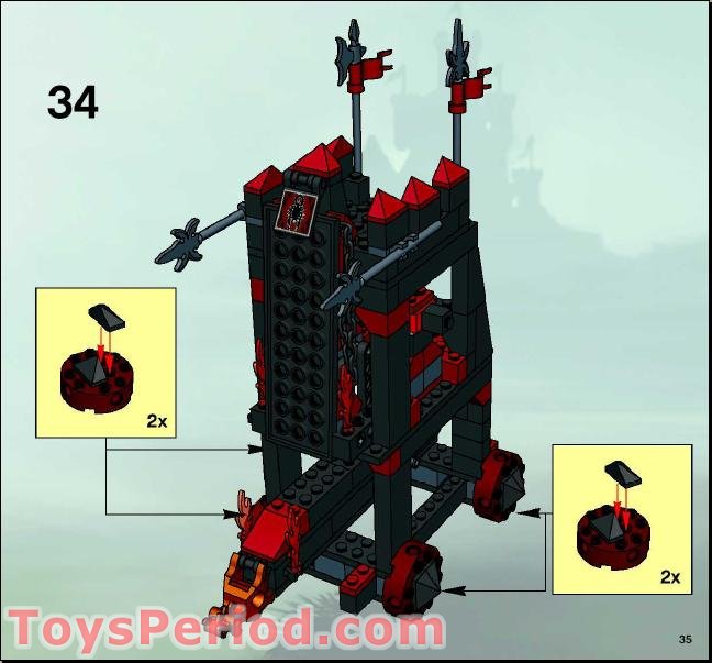 LEGO 8800 Vladek's Siege Engine Instructions and Parts List