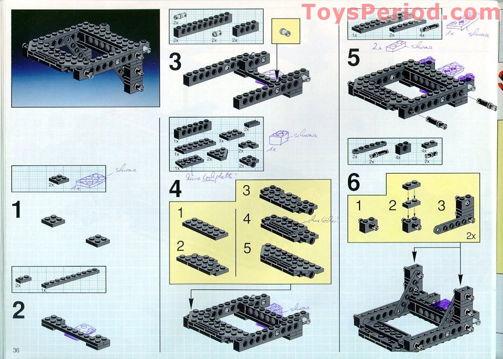 LEGO 8880 Super Car Instructions and Parts List