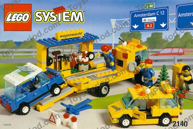 LEGO 2140 ANWB Roadside Assistance Crew Instructions and Parts List