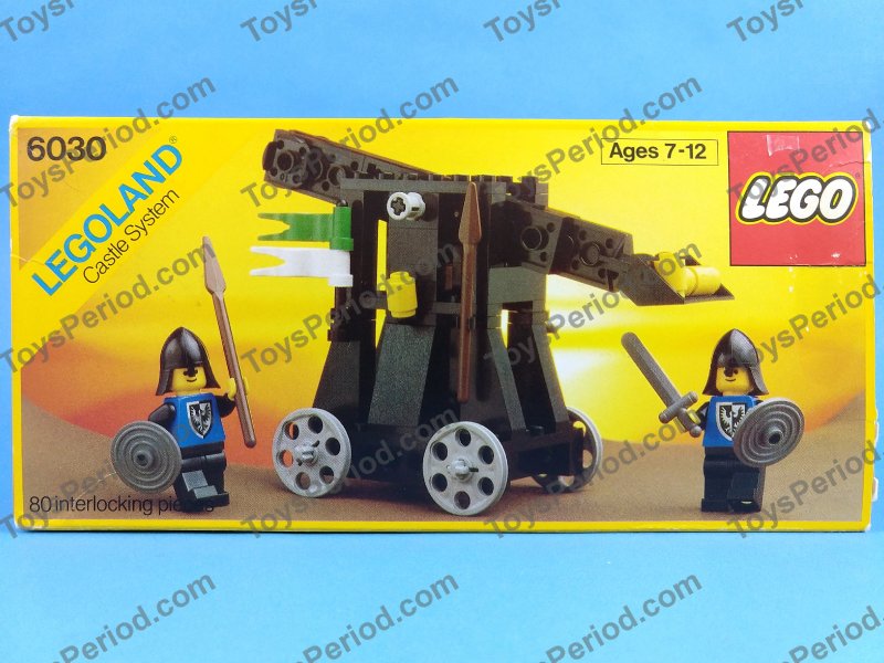 Castle Theme Sets - LEGO 6030 Catapult Black Falcons Castle Siege Set 1984