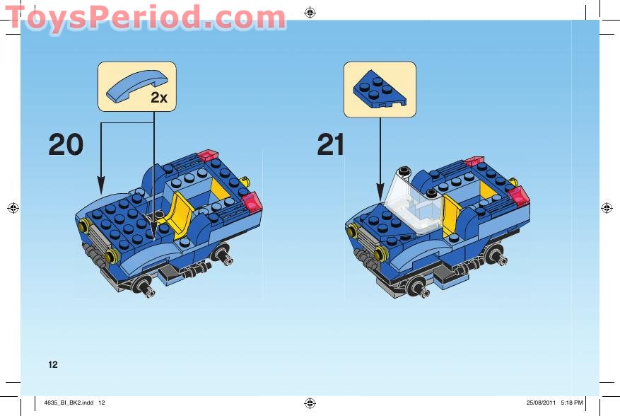 LEGO 4635 Fun with Vehicles Instructions and Parts List
