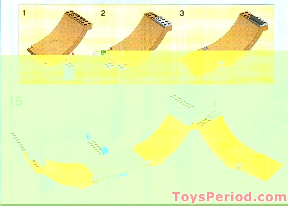 LEGO 3537 Skateboard Vert Park Challenge Instructions and Parts List