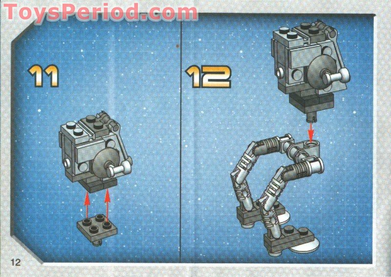 LEGO 4486 Mini AT-ST and Snowspeeder Instructions and Parts List