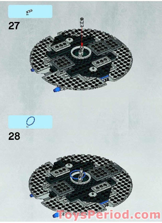 LEGO 7678 Droid Gunship Instructions and Parts List