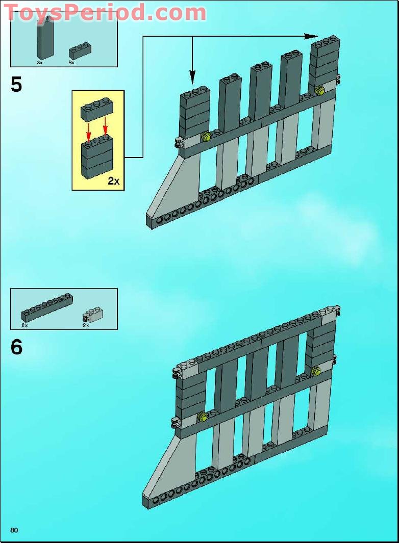 LEGO 7709 Sentai Fortress Instructions and Parts List