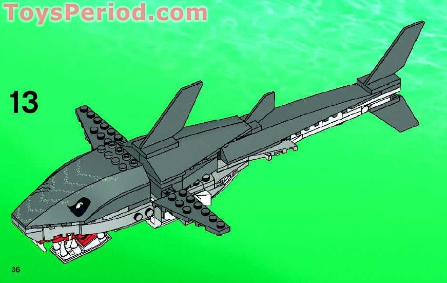 LEGO 7773 Tiger Shark Attack Instructions and Parts List