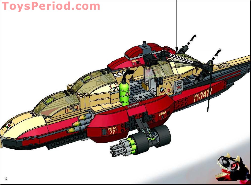 LEGO 7477 T1 Typhoon vs. T-Rex Instructions and Parts List