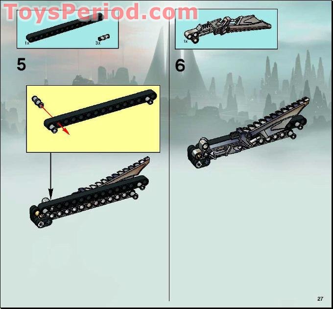 LEGO 8621 Turaga Dume and Nivawk Instructions and Parts List