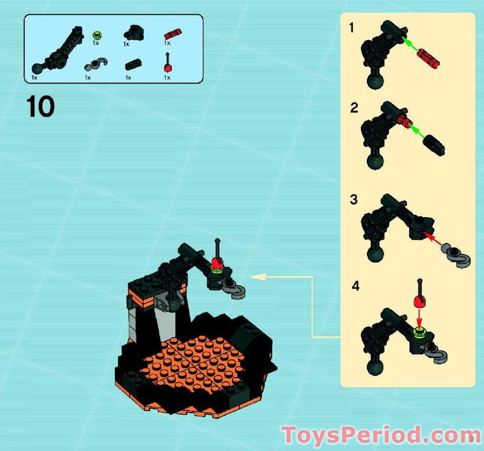 LEGO 8637 Mission 8: Volcano Base Instructions and Parts List