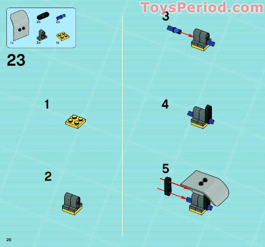 LEGO 8633 Mission 4: Speedboat Rescue Instructions and Parts List