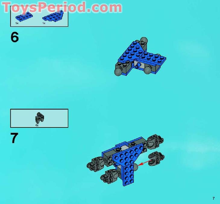 LEGO 8106 Aero Booster Instructions and Parts List