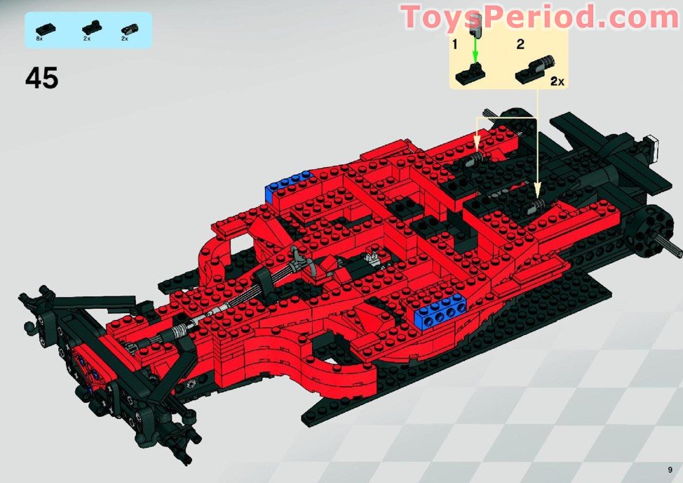 LEGO 8157 Ferrari F1 1:9 Instructions and Parts List