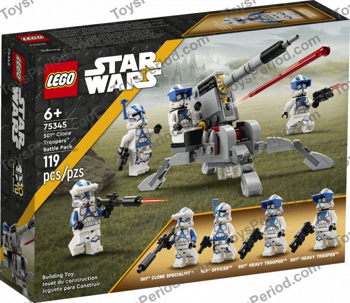 LEGO 75345 501st Clone Troopers Battle Pack Set Parts List