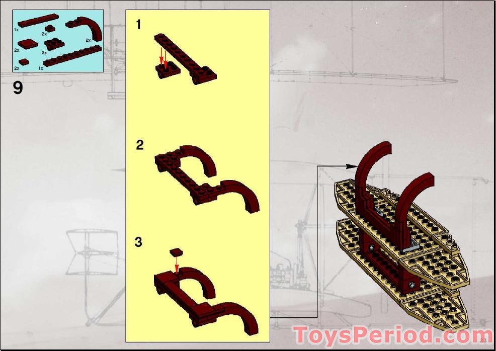 LEGO 10124 Wright Flyer Instructions and Parts List
