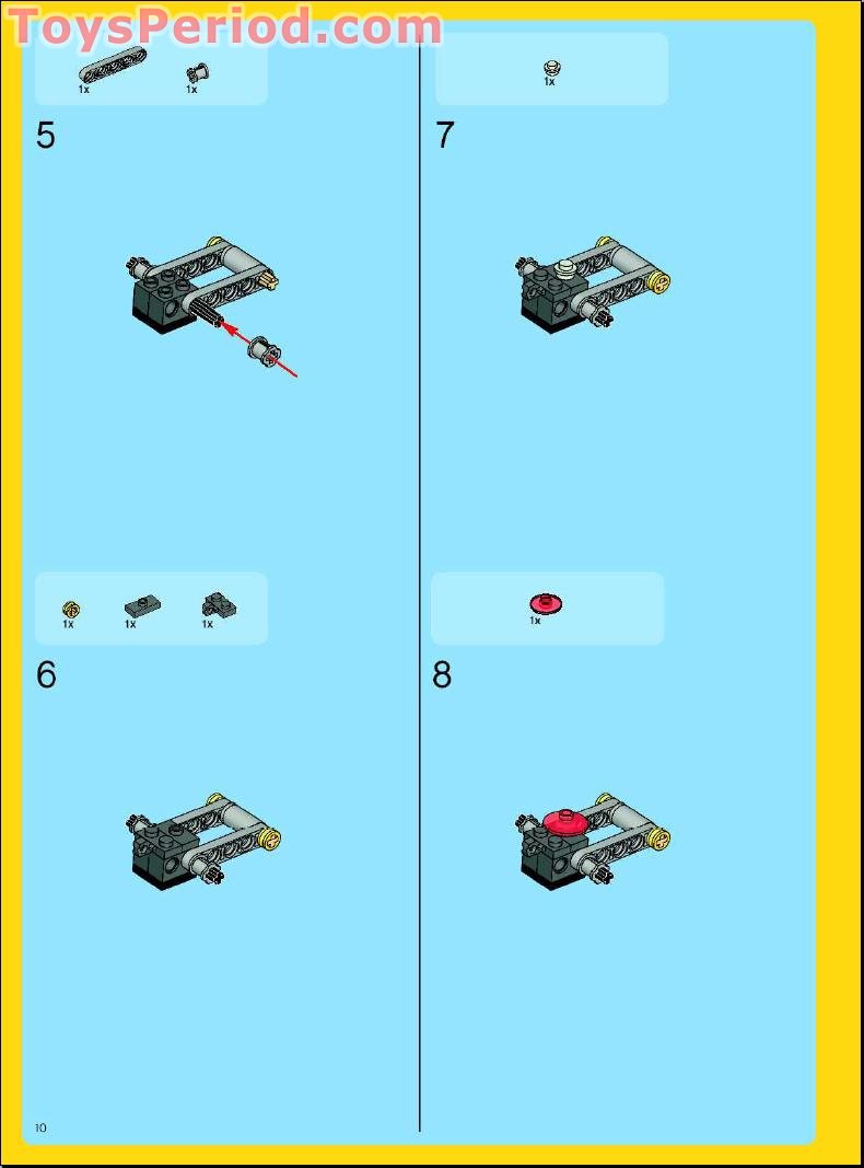 LEGO 4896 Roaring Roadster Instructions and Parts List
