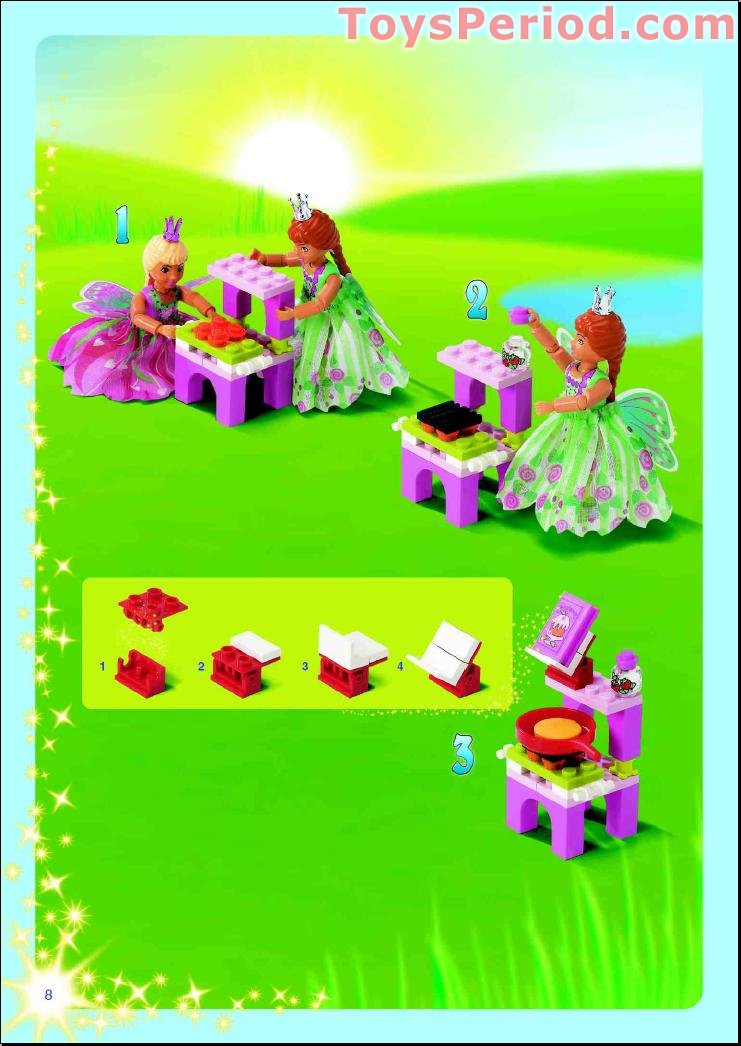 LEGO 5862-2 Flower Fairy Party, Purple-Silver Box Instructions and ...