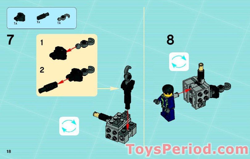LEGO 8631 Mission 1: Jetpack Pursuit Instructions and Parts List