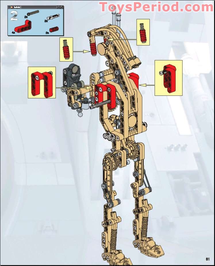 LEGO 8001 Battle Droid Instructions and Parts List