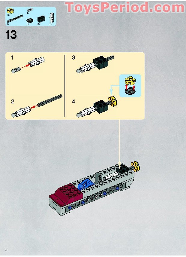 LEGO 8019 Republic Attack Shuttle Instructions and Parts List