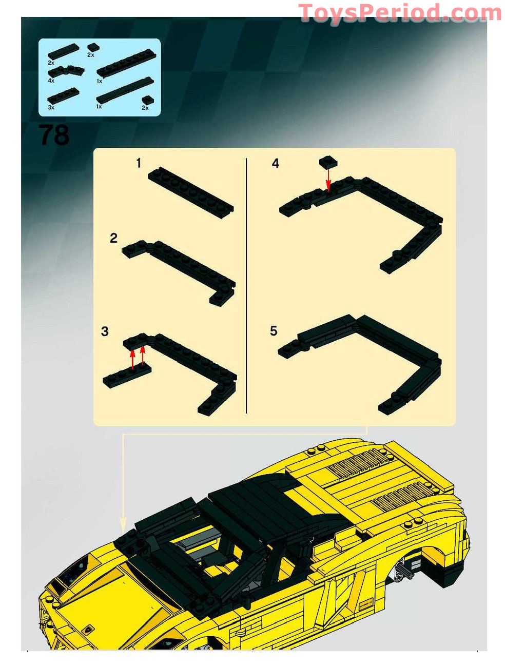 LEGO 8169 Lamborghini Gallardo LP 560-4 Instructions and Parts List