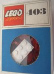 LEGO 403 Train Couplers and Wheels Set Parts List