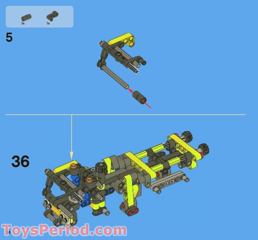 LEGO 8067 Mini Mobile Crane Instructions and Parts List