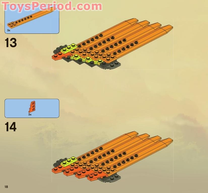 LEGO 2507 Fire Temple Instructions and Parts List