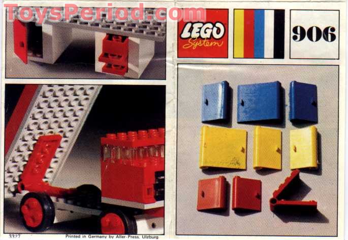LEGO 906 12 Doors and 5 Hinges Instructions and Parts List