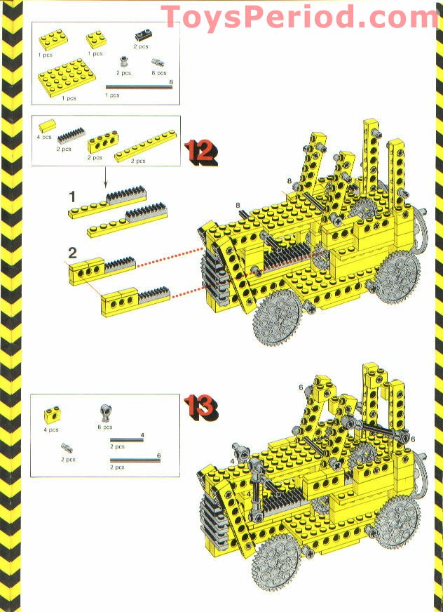 LEGO 951-1 Bulldozer Instructions and Parts List