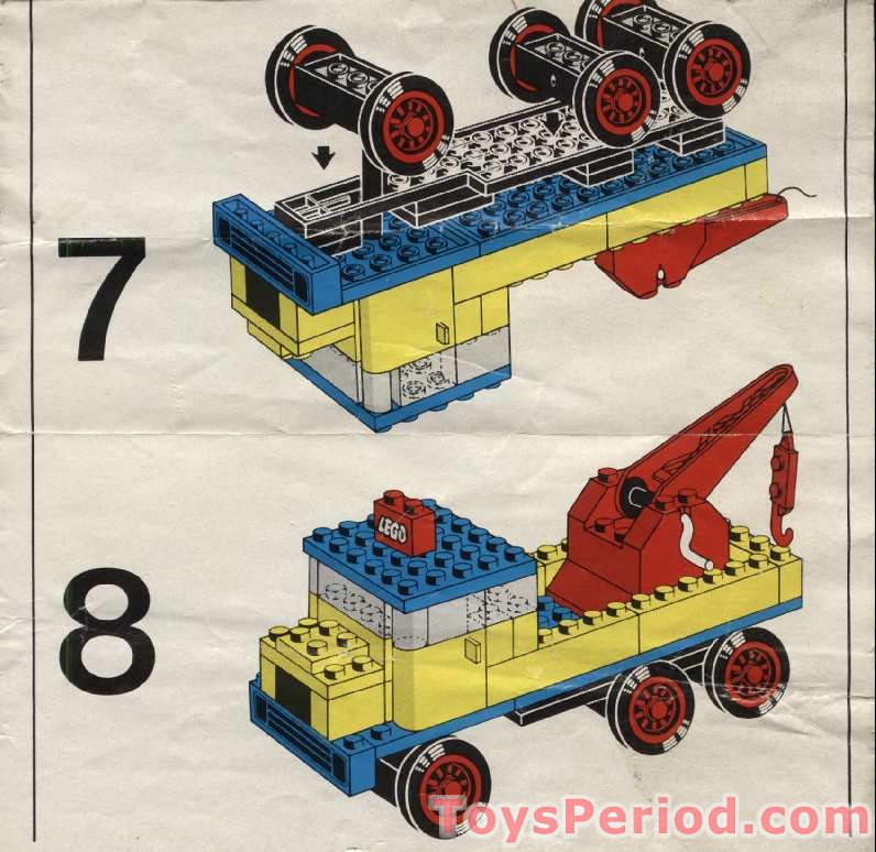 LEGO 382 Breakdown Truck and Car Instructions and Parts List