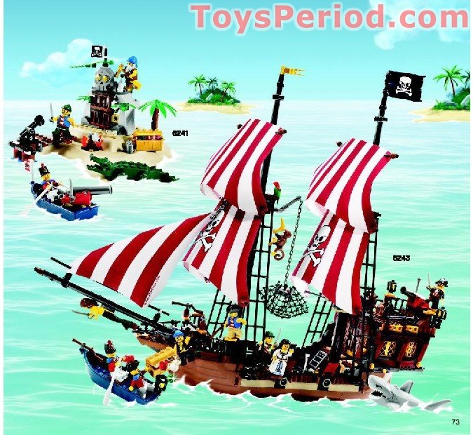 LEGO 6253 Shipwreck Hideout Instructions and Parts List
