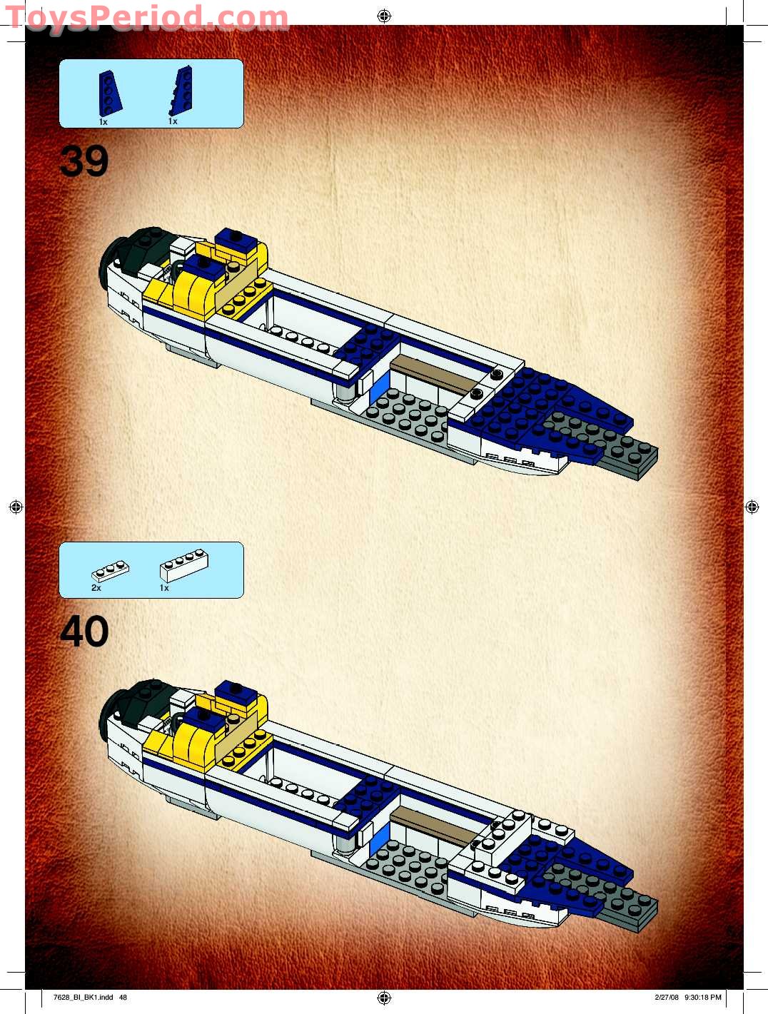 LEGO 7628 Peril in Peru Instructions and Parts List