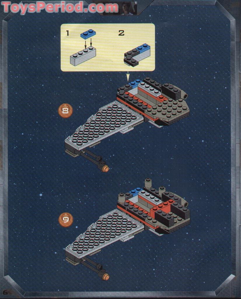 LEGO 7180 B-Wing at Rebel Control Center Instructions and Parts List