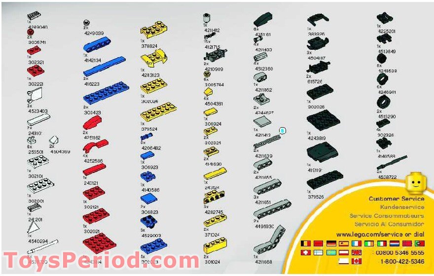 LEGO 8124 Ice Rally Instructions and Parts List