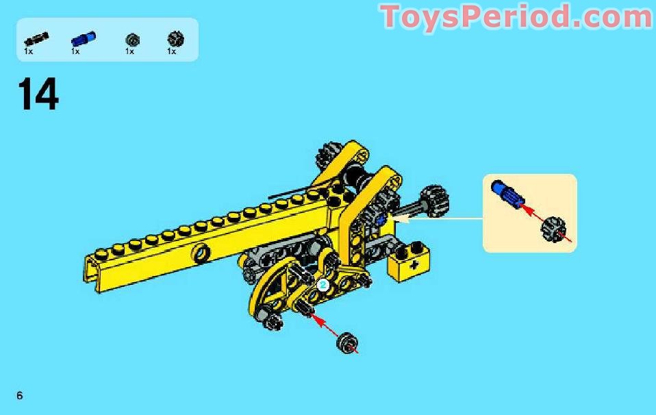 LEGO 8270 Rough Terrain Crane Instructions and Parts List