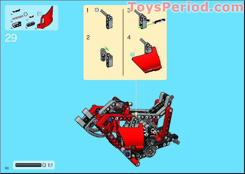 LEGO 8420 Street Bike Instructions and Parts List