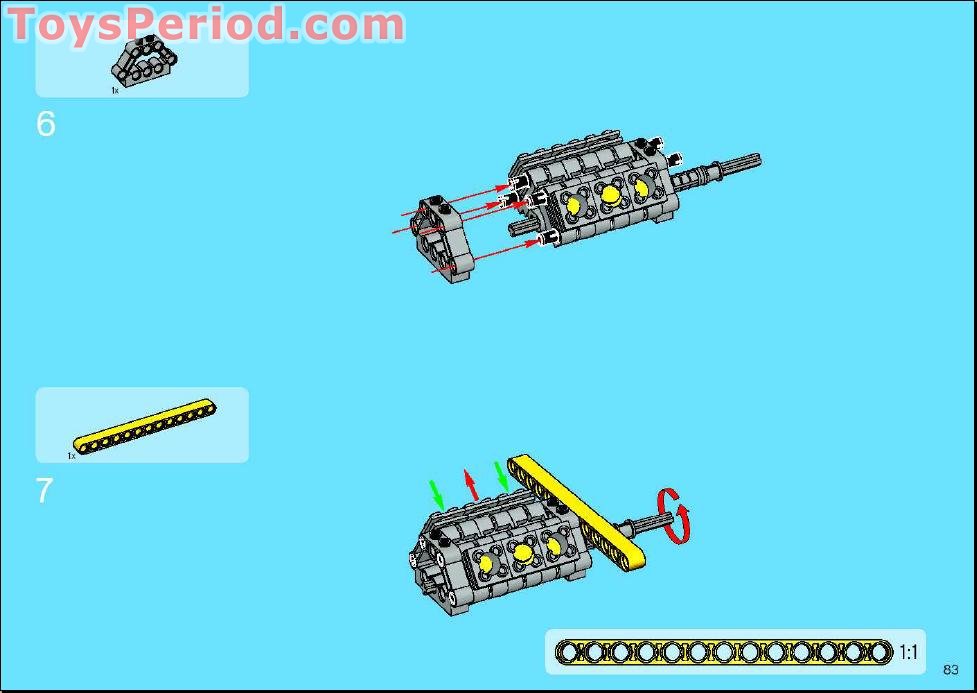 LEGO 8421 Mobile Crane Instructions and Parts List