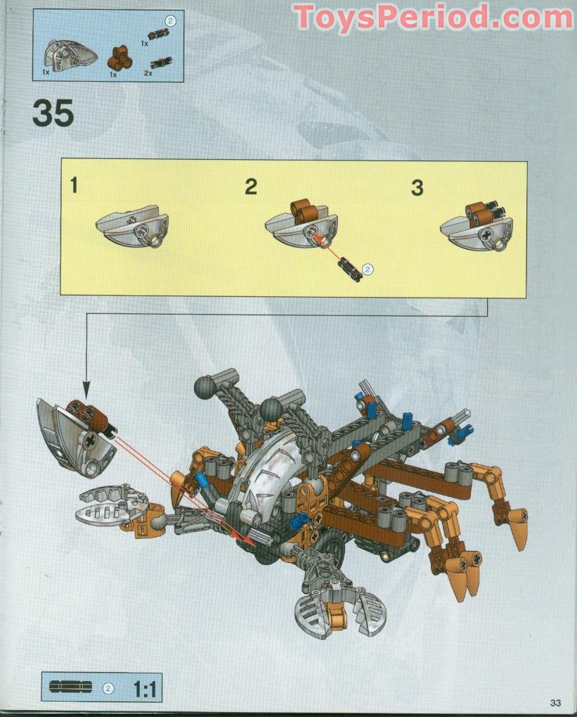 LEGO 8595 Takua and Pewku Instructions and Parts List