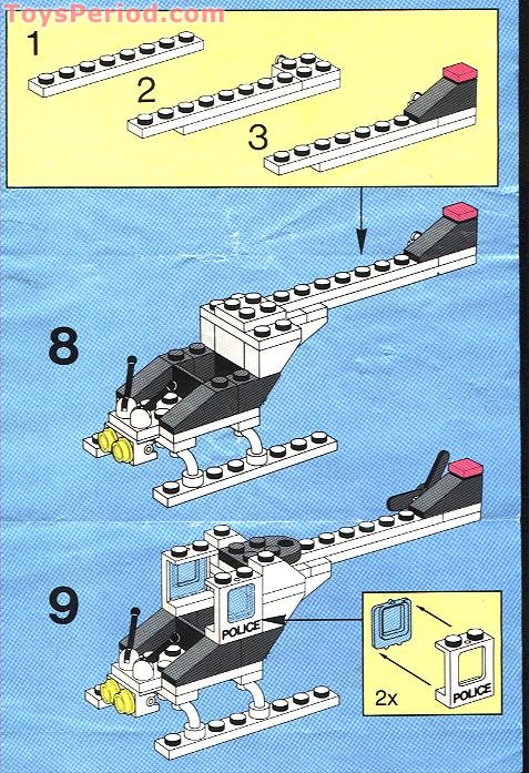 LEGO 6642 Police Helicopter Instructions and Parts List