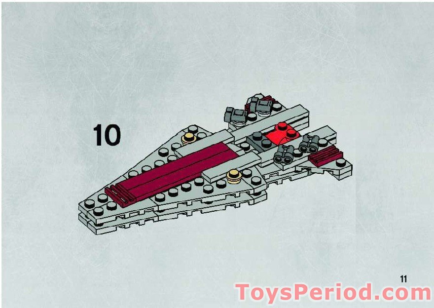 LEGO 20007 Mini Republic Attack Cruiser Instructions and Parts List