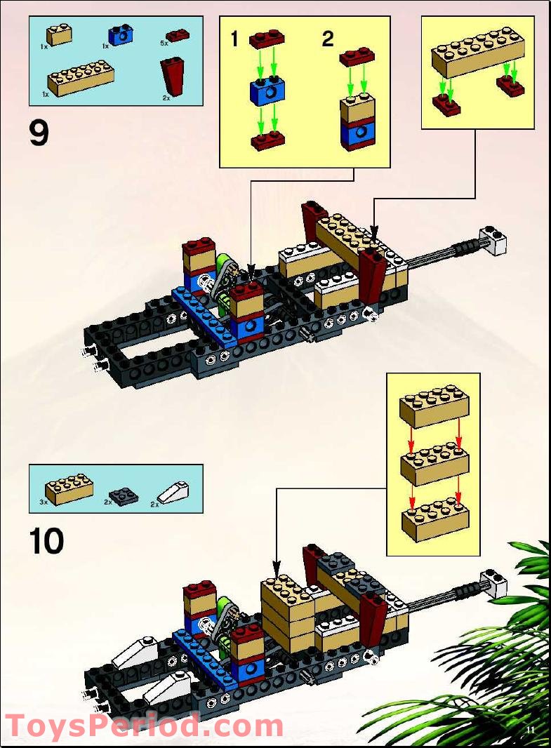 LEGO 7298 Dino Air Tracker Instructions and Parts List
