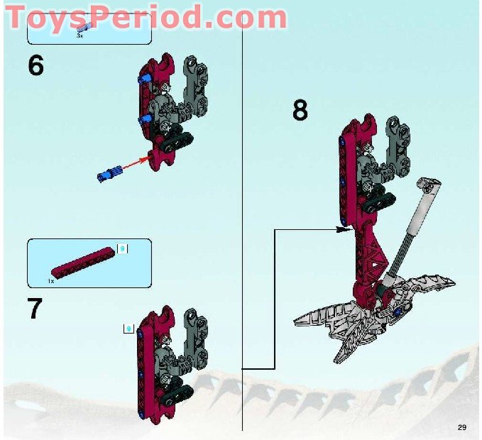 LEGO 8990 Fero and Skirmix Instructions and Parts List