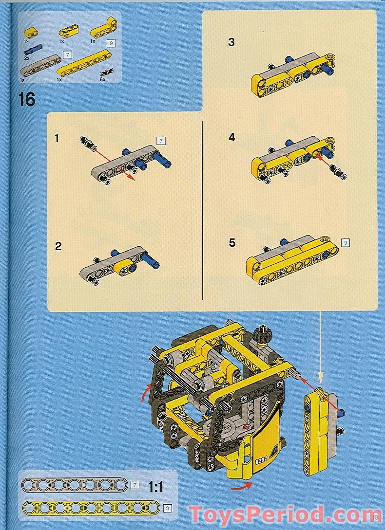LEGO 8292 Cherry Picker Instructions and Parts List
